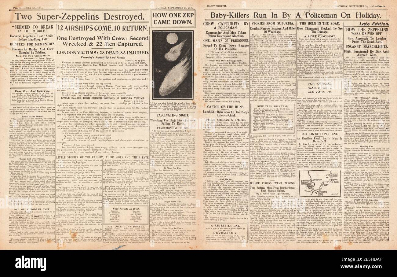 Zeppelin over london first world war hi-res stock photography and ...