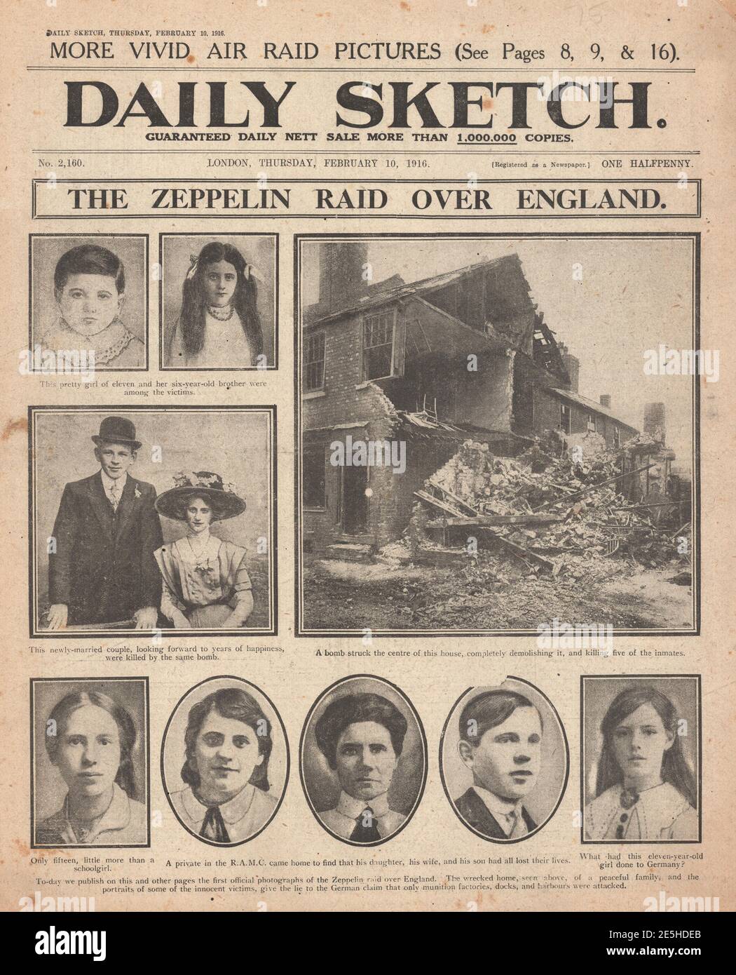 Air raid damage london 1916 hi-res stock photography and images - Alamy