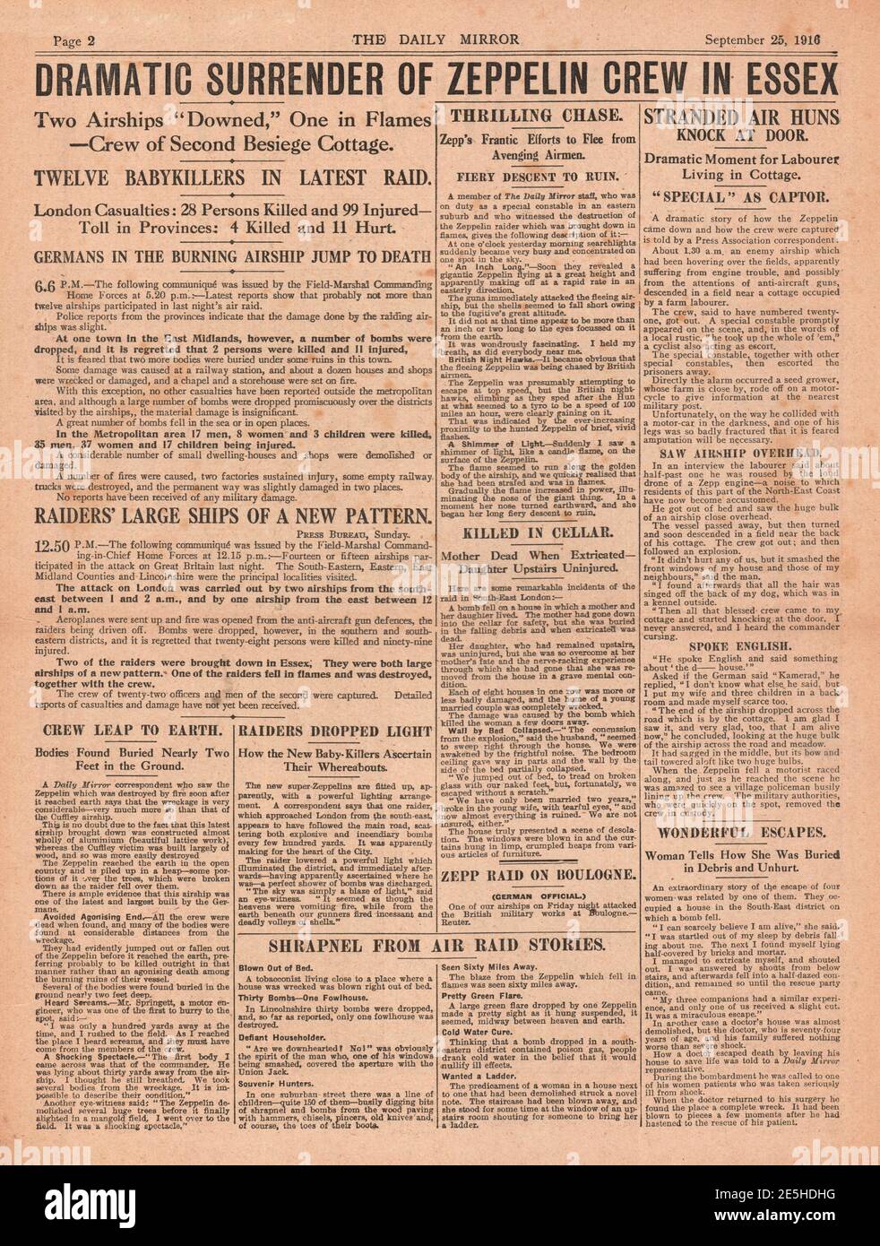 German Zeppelin Air Raid England High Resolution Stock Photography and ...