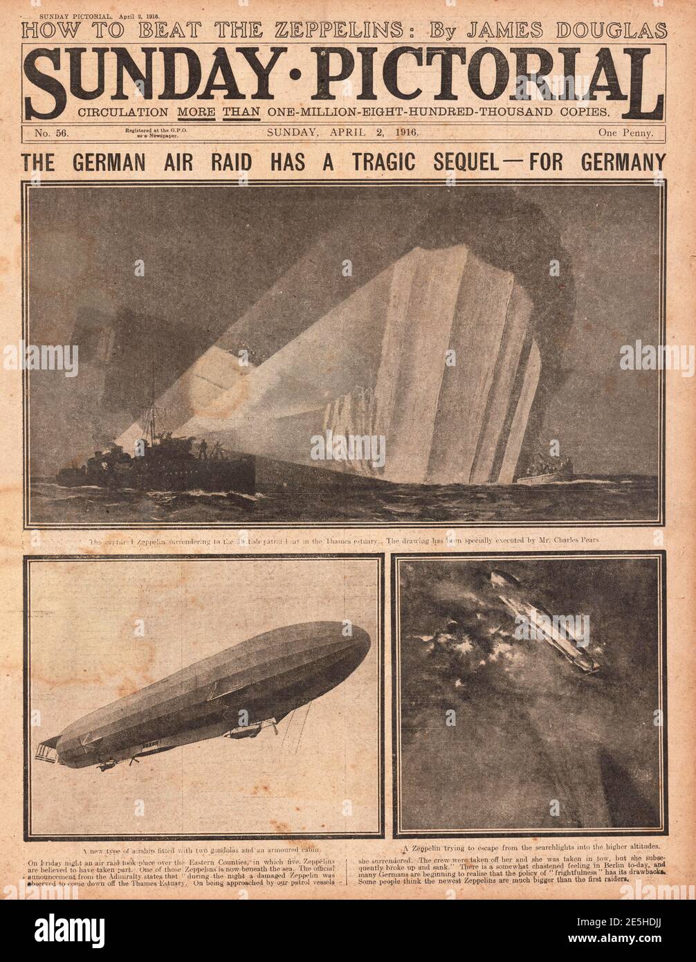 Zeppelin raid on london hi-res stock photography and images - Alamy