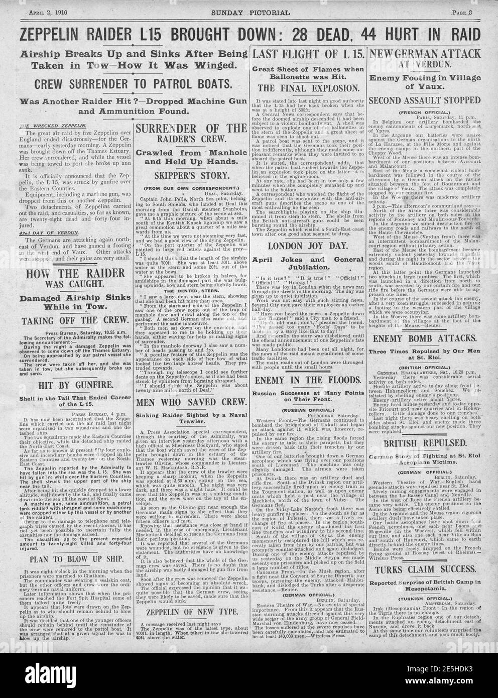 Zeppelin Raid On London High Resolution Stock Photography and Images ...