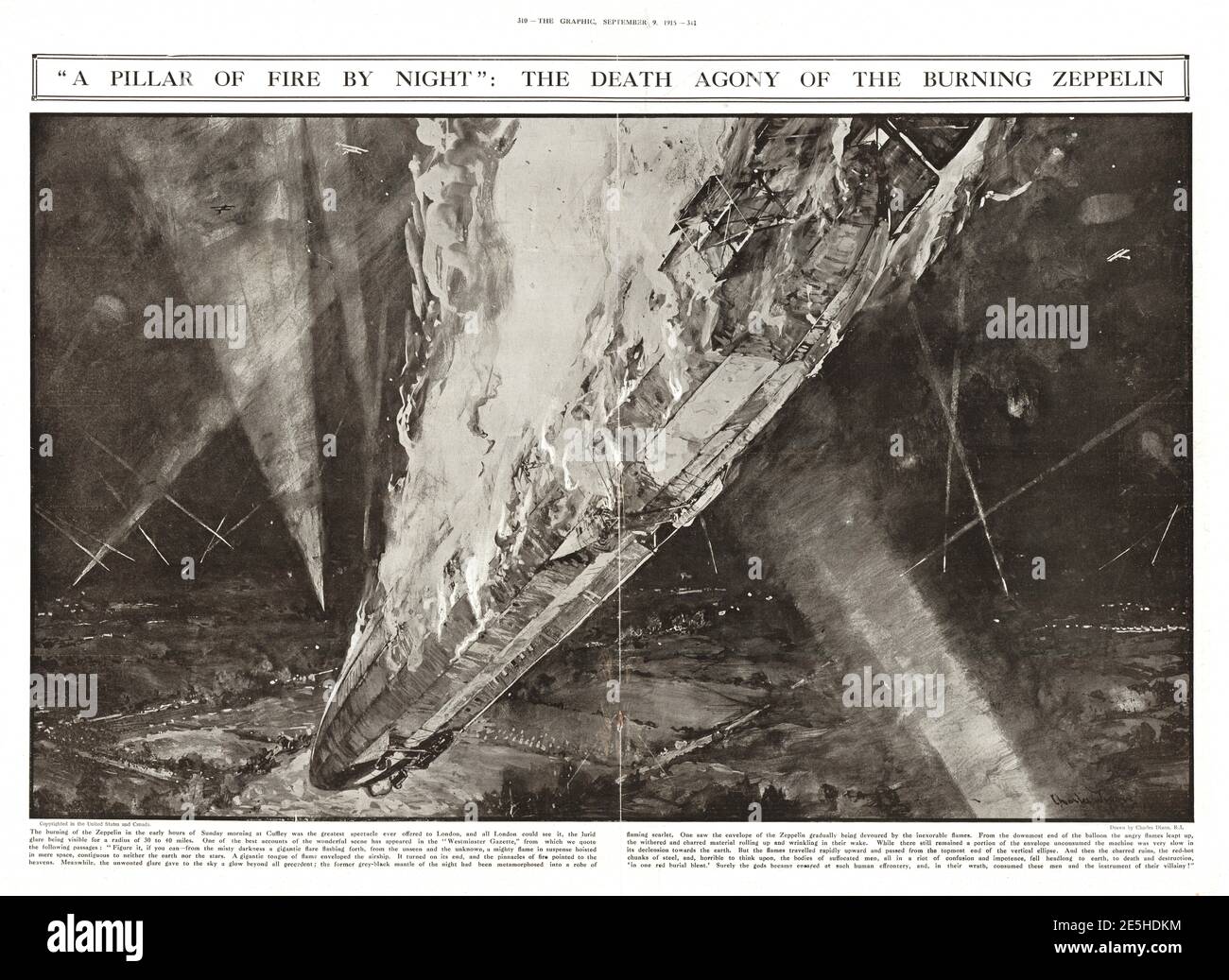 Zeppelin on bombing raid hi-res stock photography and images - Alamy