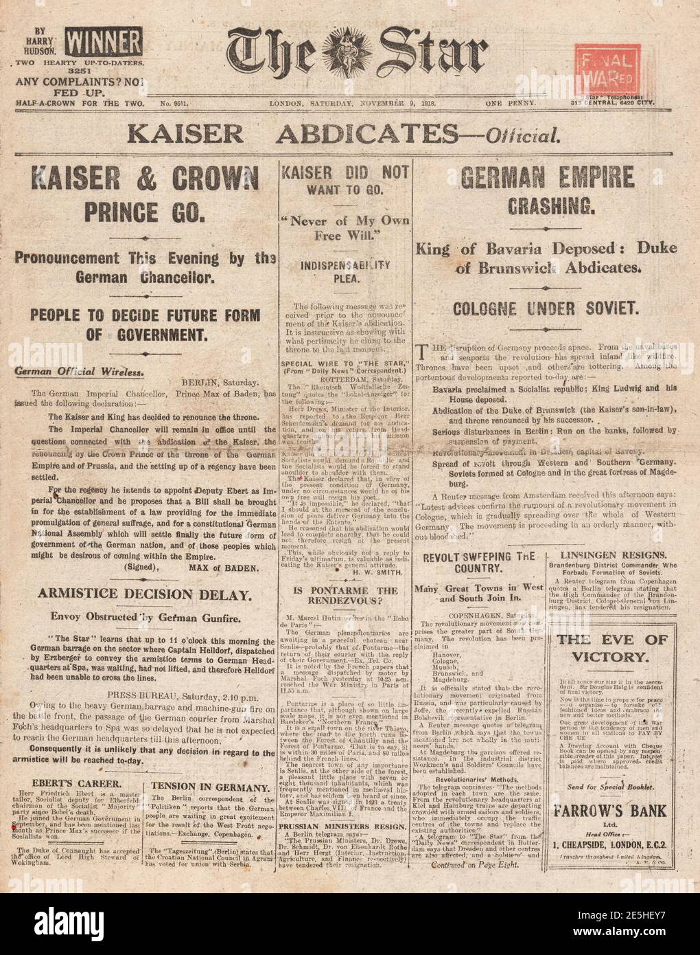 The armistice and surrender of germany hi-res stock photography and ...