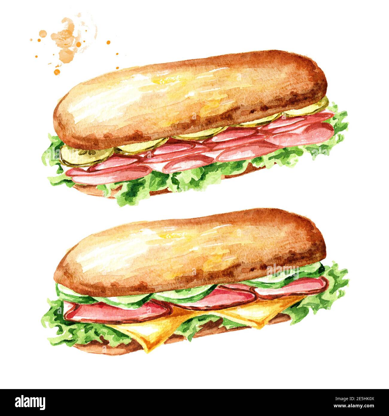 Submarine Sandwich Drawing