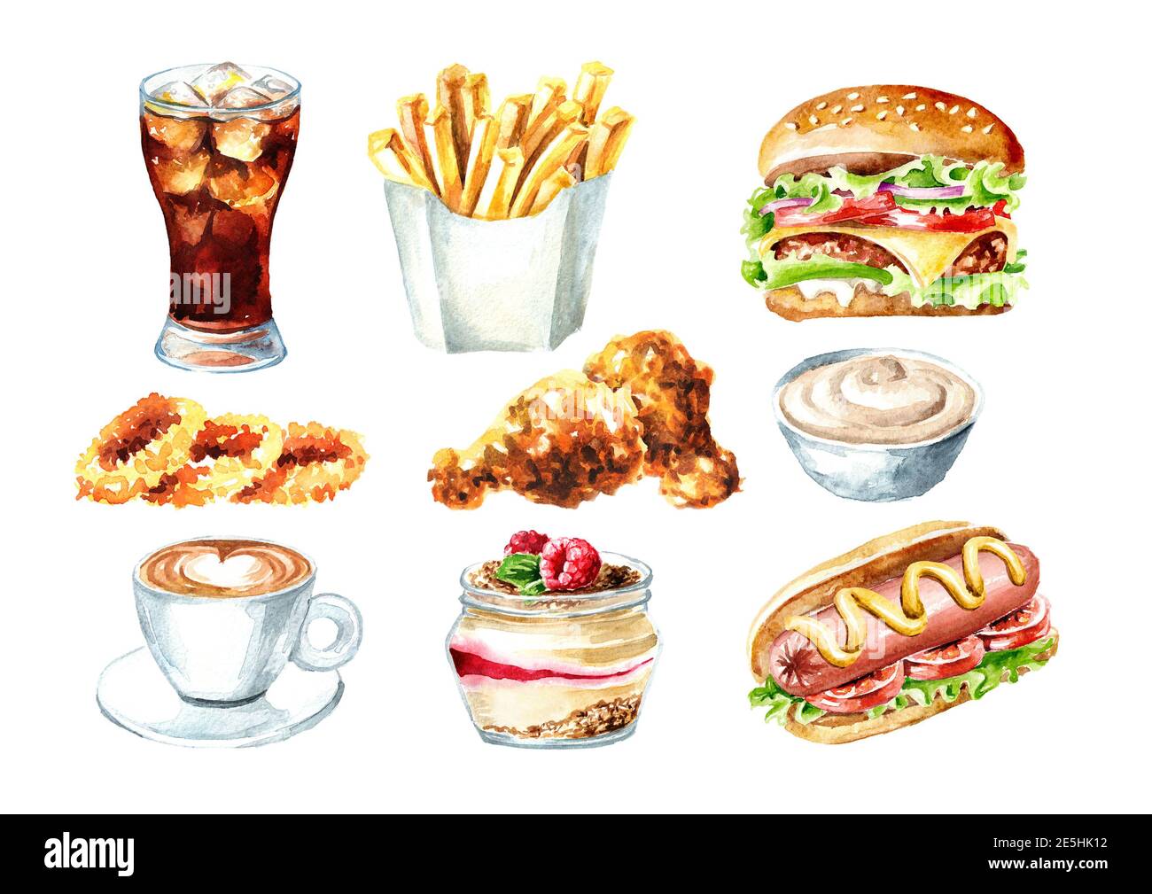 Hot dog and onion rings Cut Out Stock Images & Pictures - Alamy