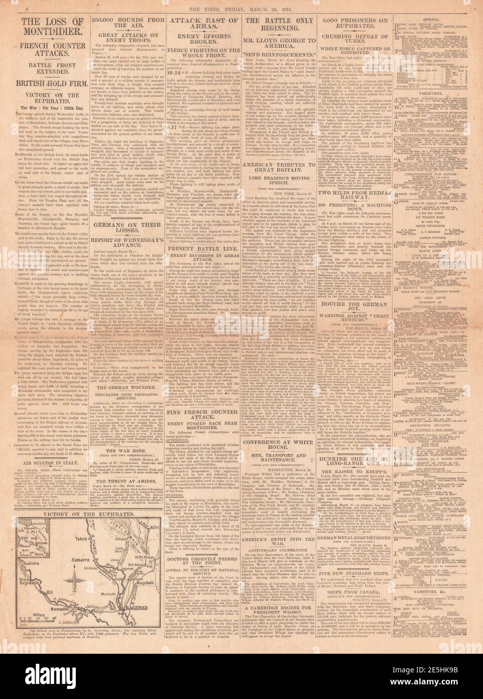 1918 The Times German Spring Offensive Stock Photo - Alamy