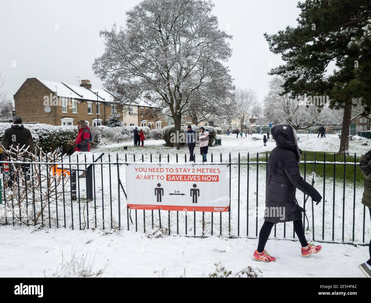 A rare snowfall in London enticed people out to exercise despite Covid ...