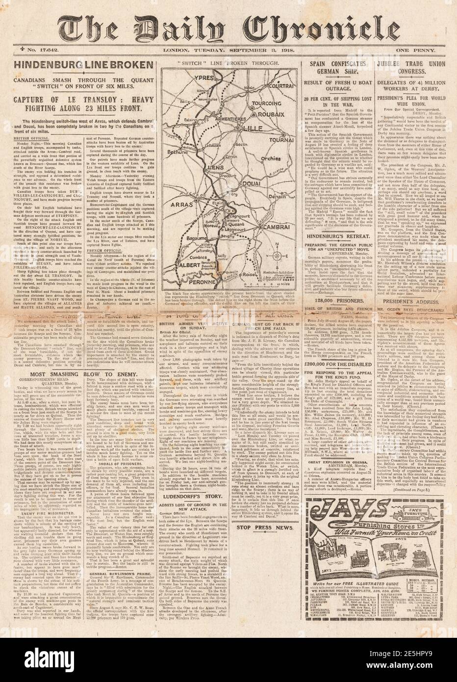 World war one hindenburg line hi-res stock photography and images - Alamy