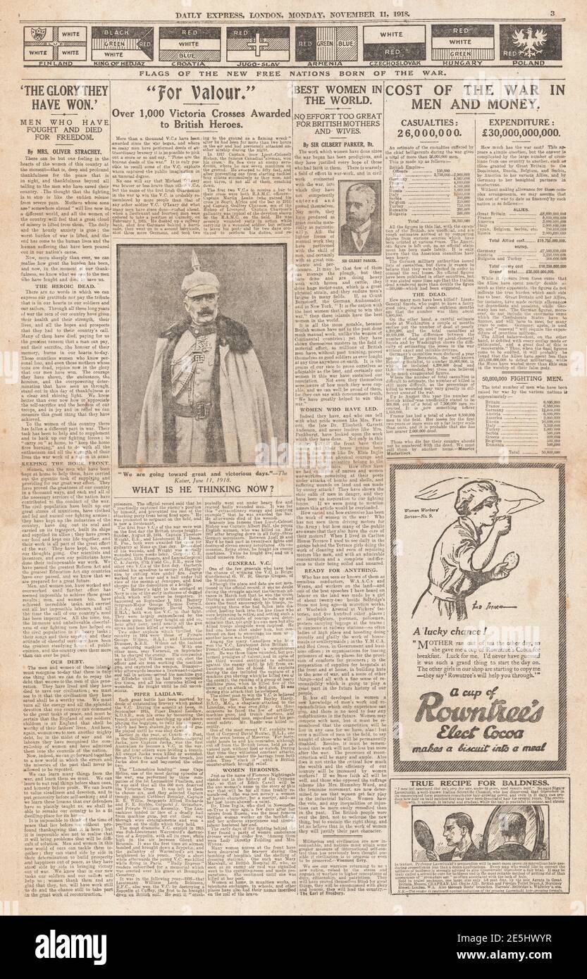 End first world war newspaper hi-res stock photography and images - Alamy