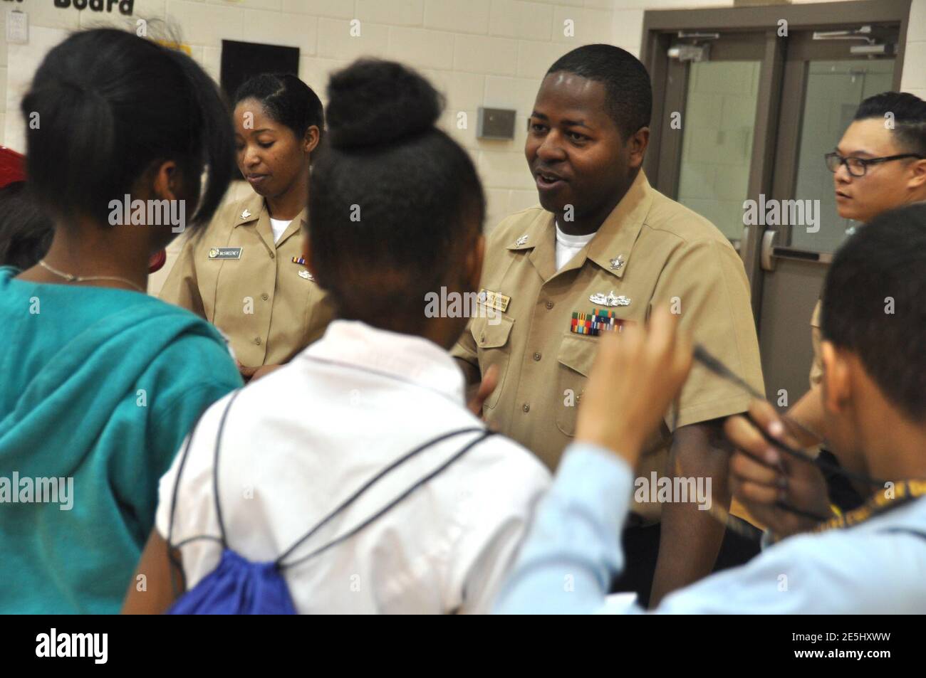 Middle school career day 150331 Stock Photo - Alamy