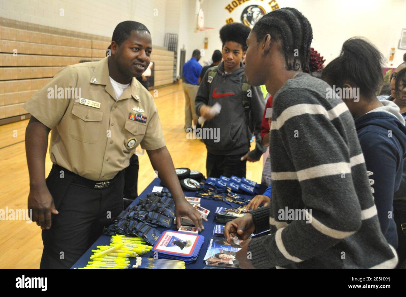 Middle school career day 150331 Stock Photo - Alamy