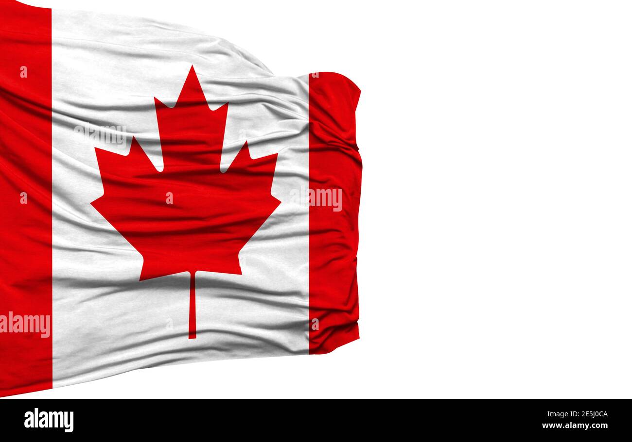 Canada flag isolated on white background Stock Photo - Alamy