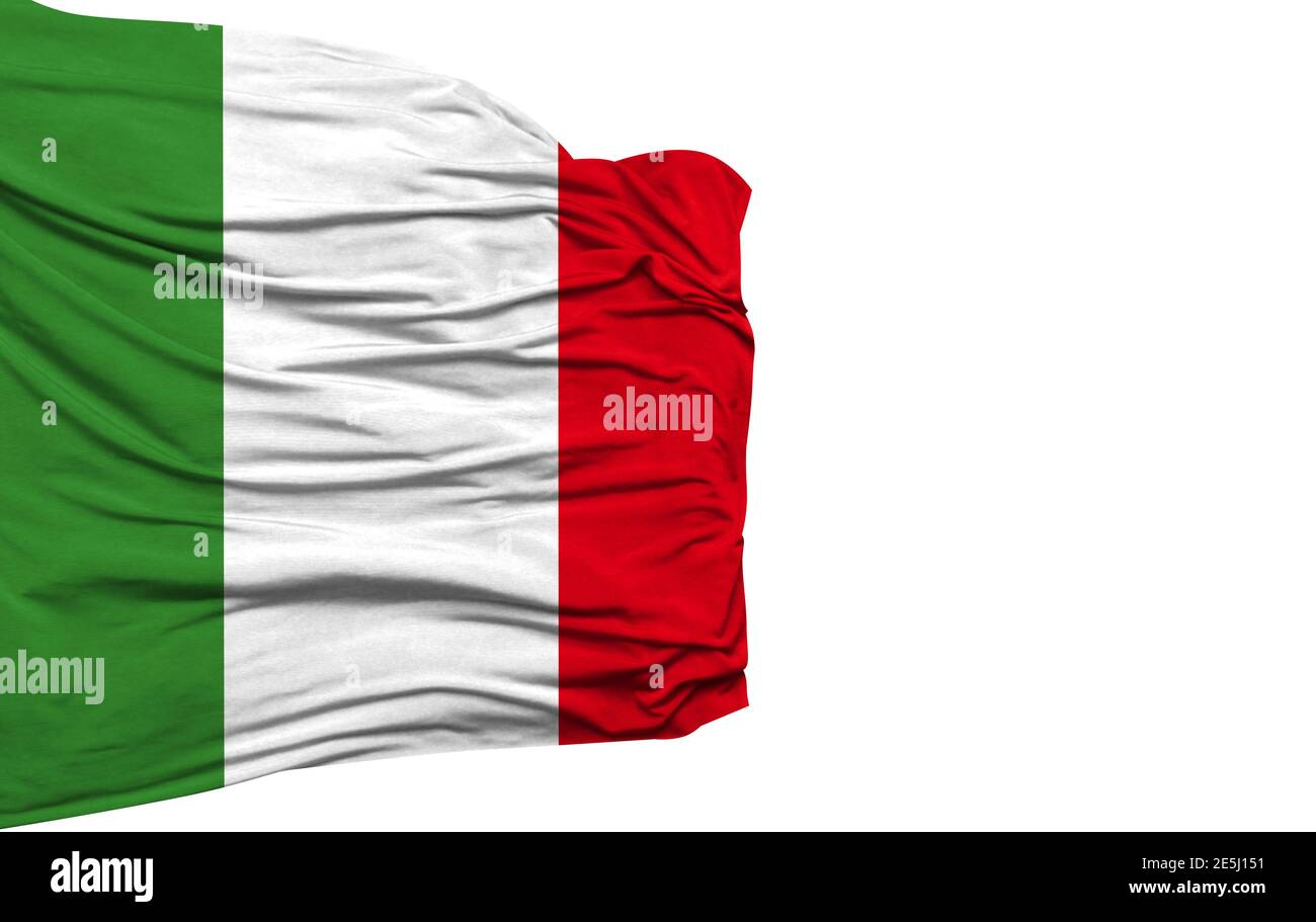 Italy flag isolated on white background Stock Photo - Alamy