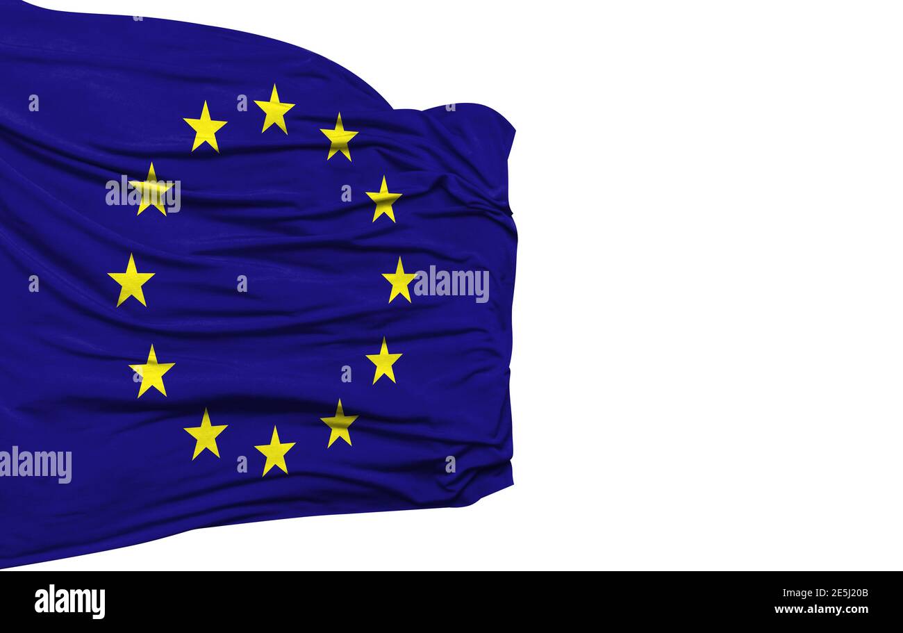 European Union flag isolated on white background Stock Photo - Alamy