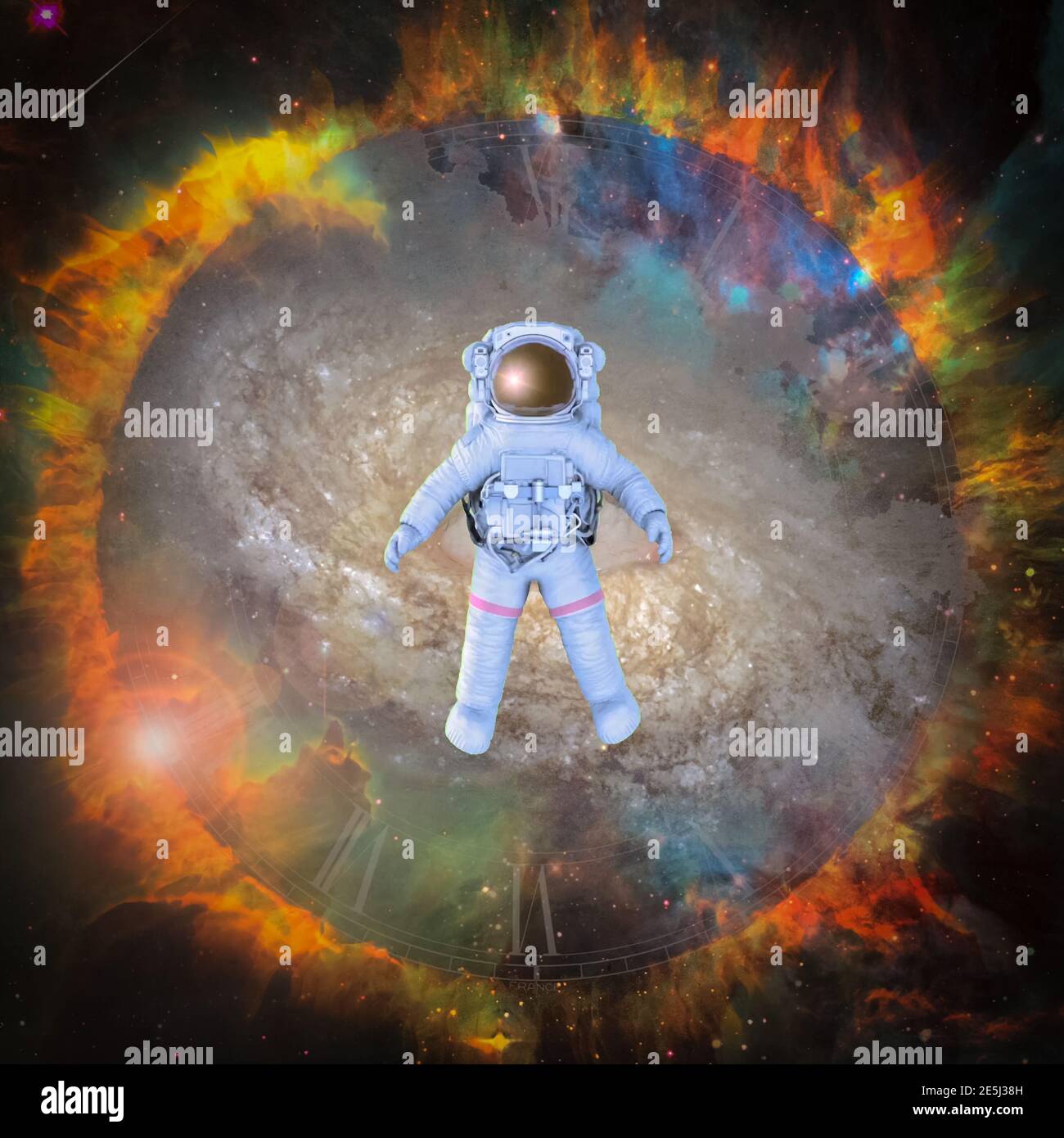 Astronaut in surreal space Stock Photo - Alamy