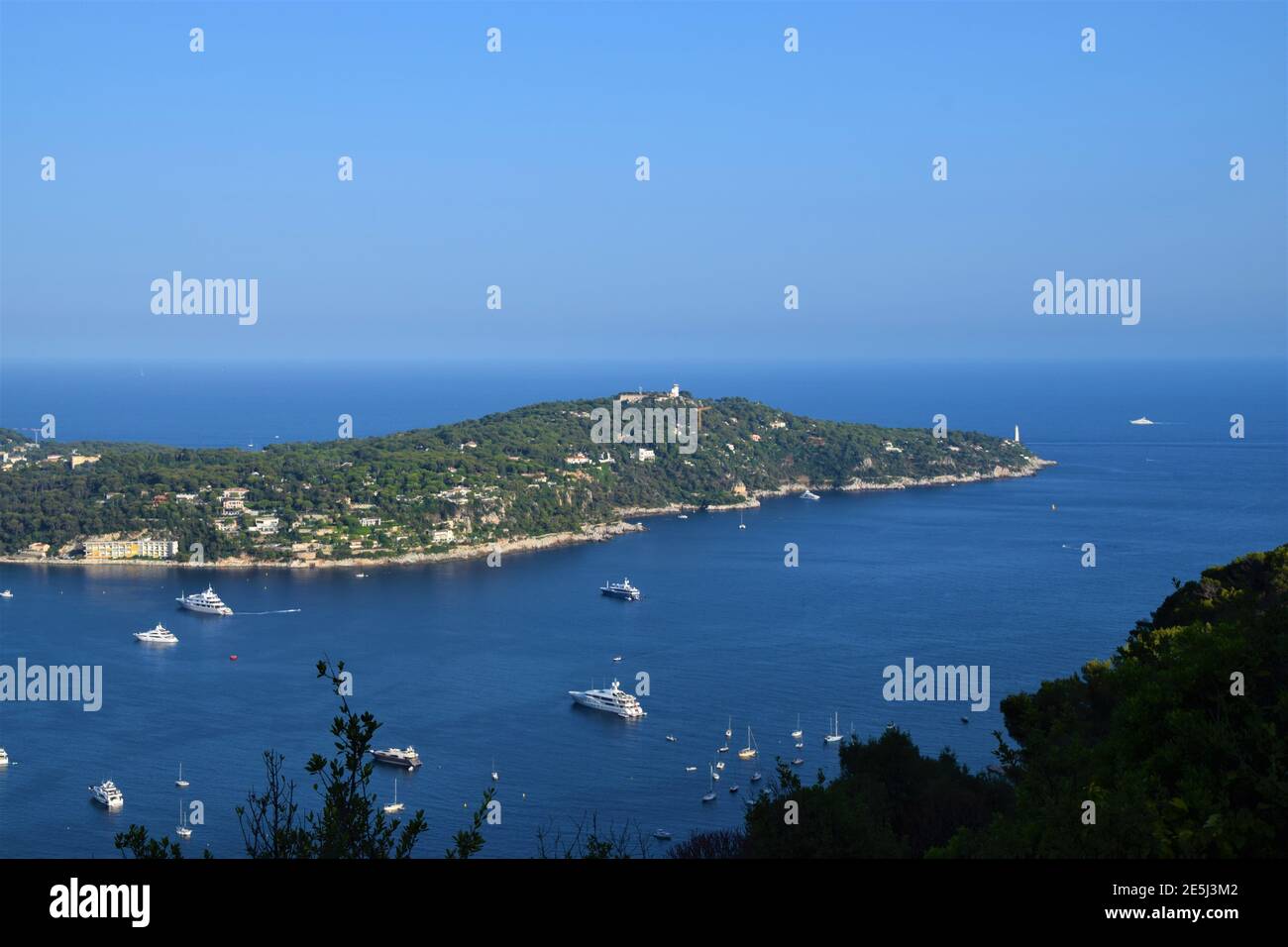 Saint Jean Cap Ferrat aerial panoramic view, South of France Stock ...