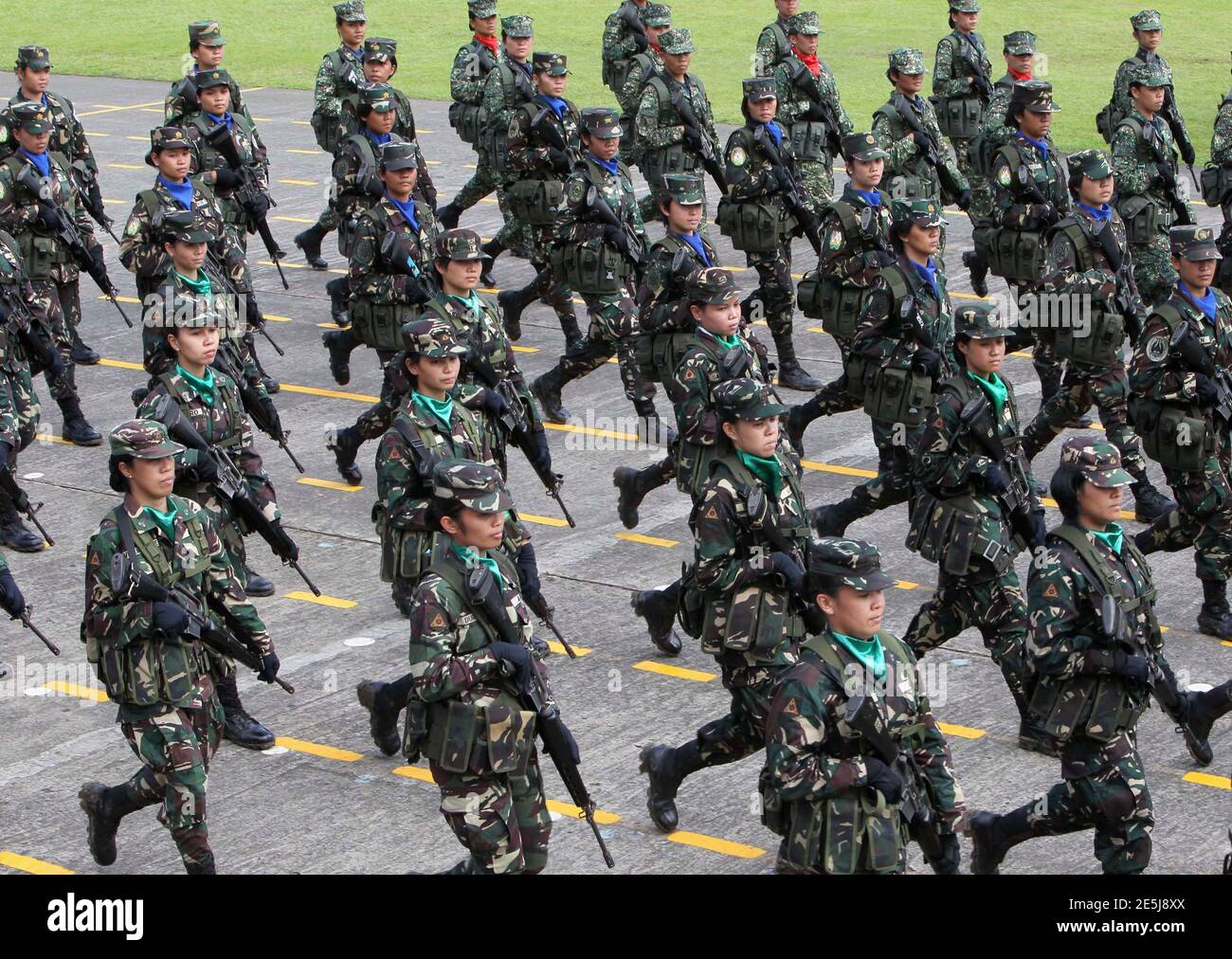Armed philippines afp march during hi-res stock photography and images ...