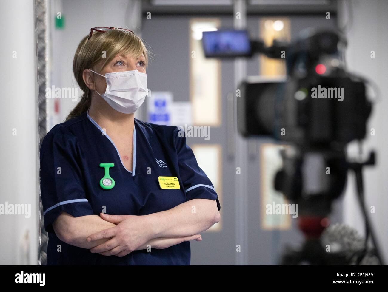 Charge nurse Tracey Millar speaks to the media in the Emergency ...