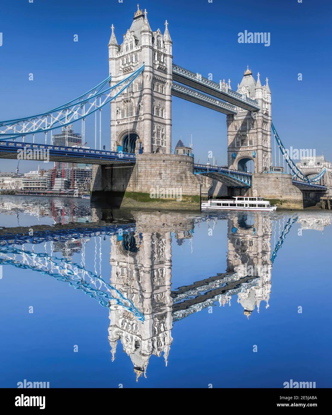 Tower Bridge with blue sky in London, England, UK Stock Photo - Alamy