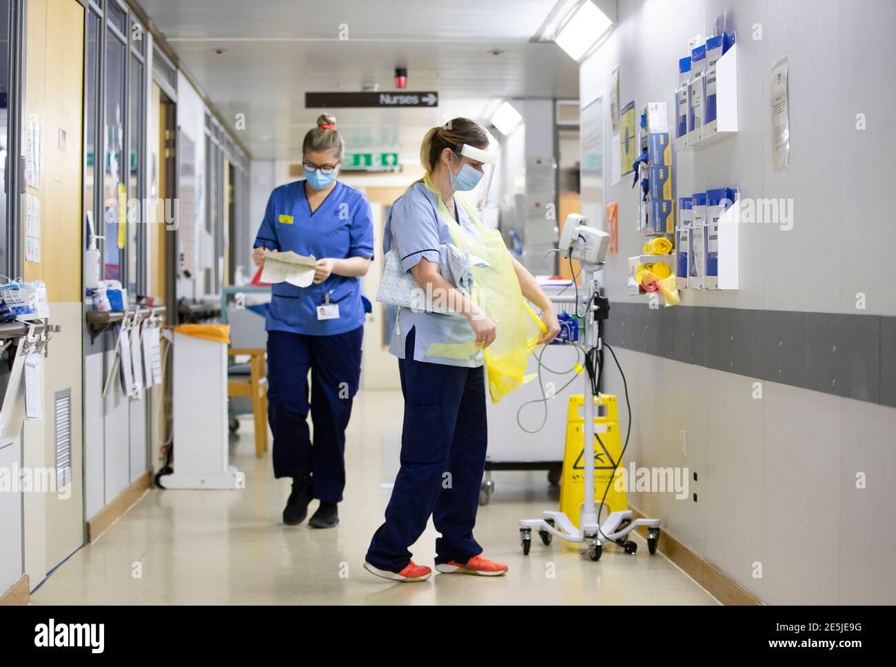 Nurses working on Ward 5, a Covid Red Ward, at the Royal Alexandra ...