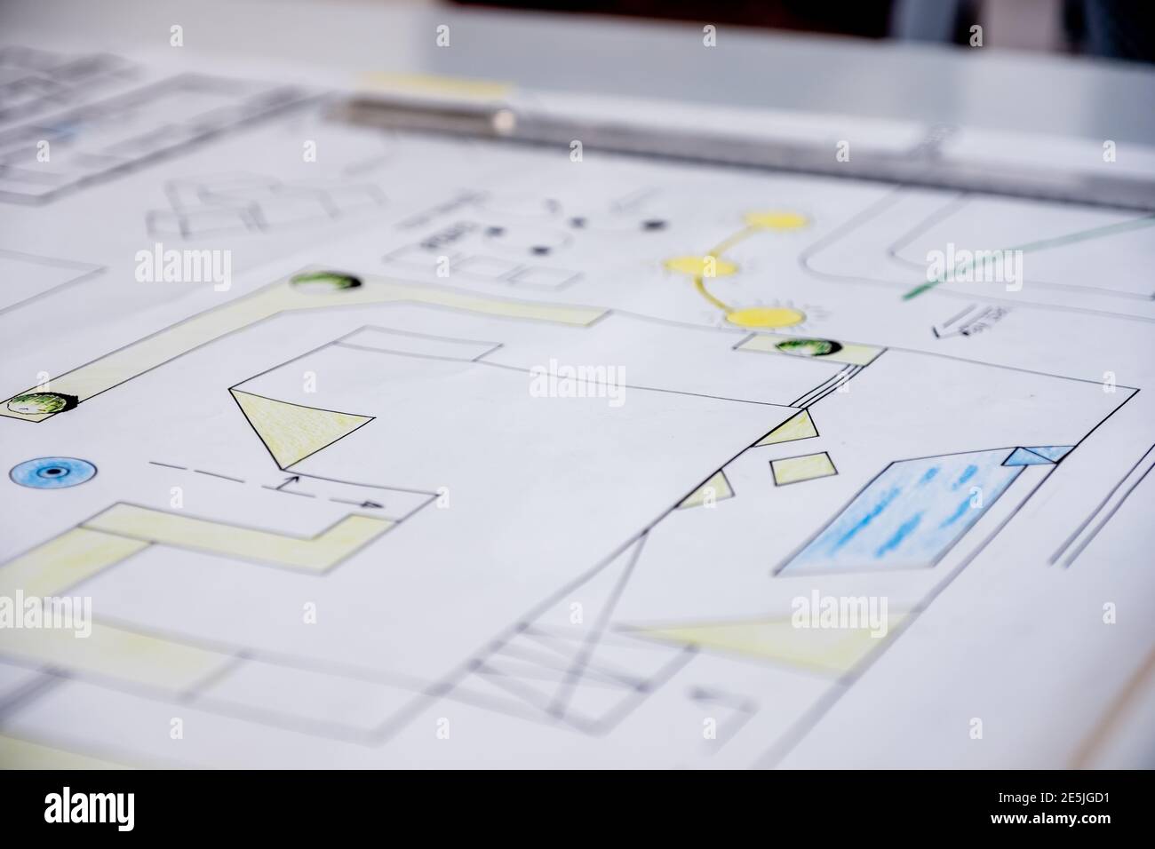 Abstract architecture background with modern sketch Stock Photo - Alamy