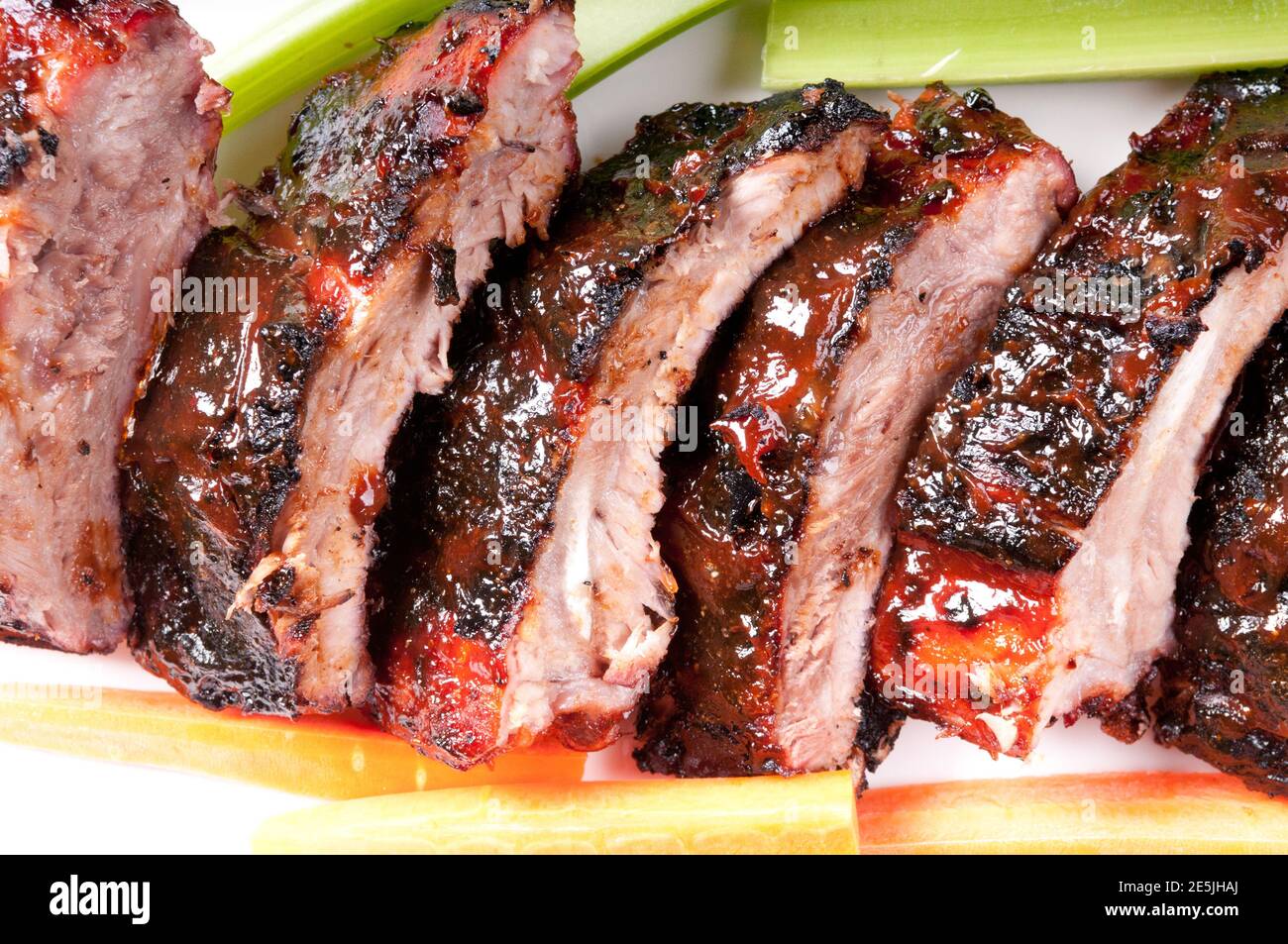 bbq pork ribs with barbeque sauce Stock Photo - Alamy