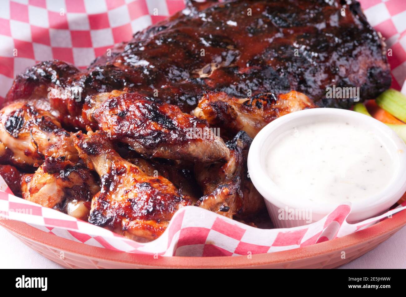chicken and rib dinner Stock Photo - Alamy