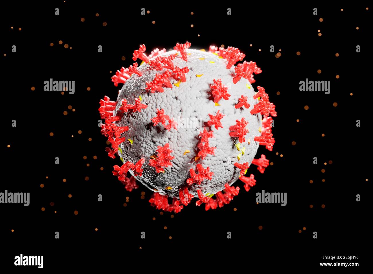 3D illustration of flu virus in microscope Stock Photo - Alamy