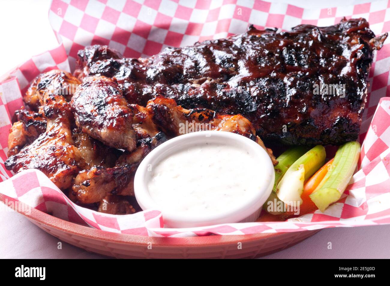chicken and rib dinner Stock Photo - Alamy
