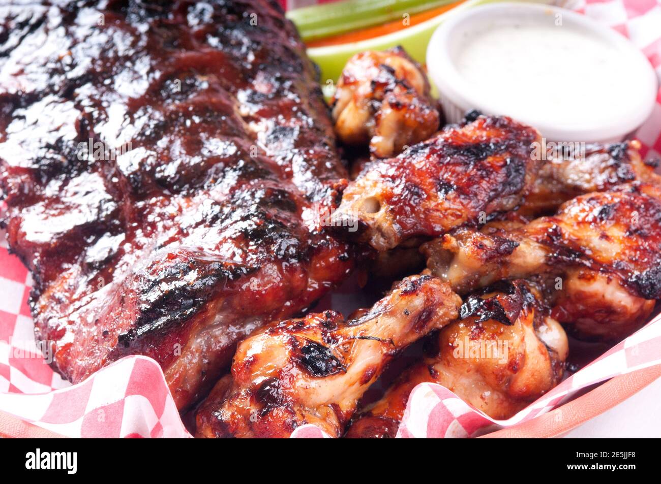 chicken and rib dinner Stock Photo - Alamy