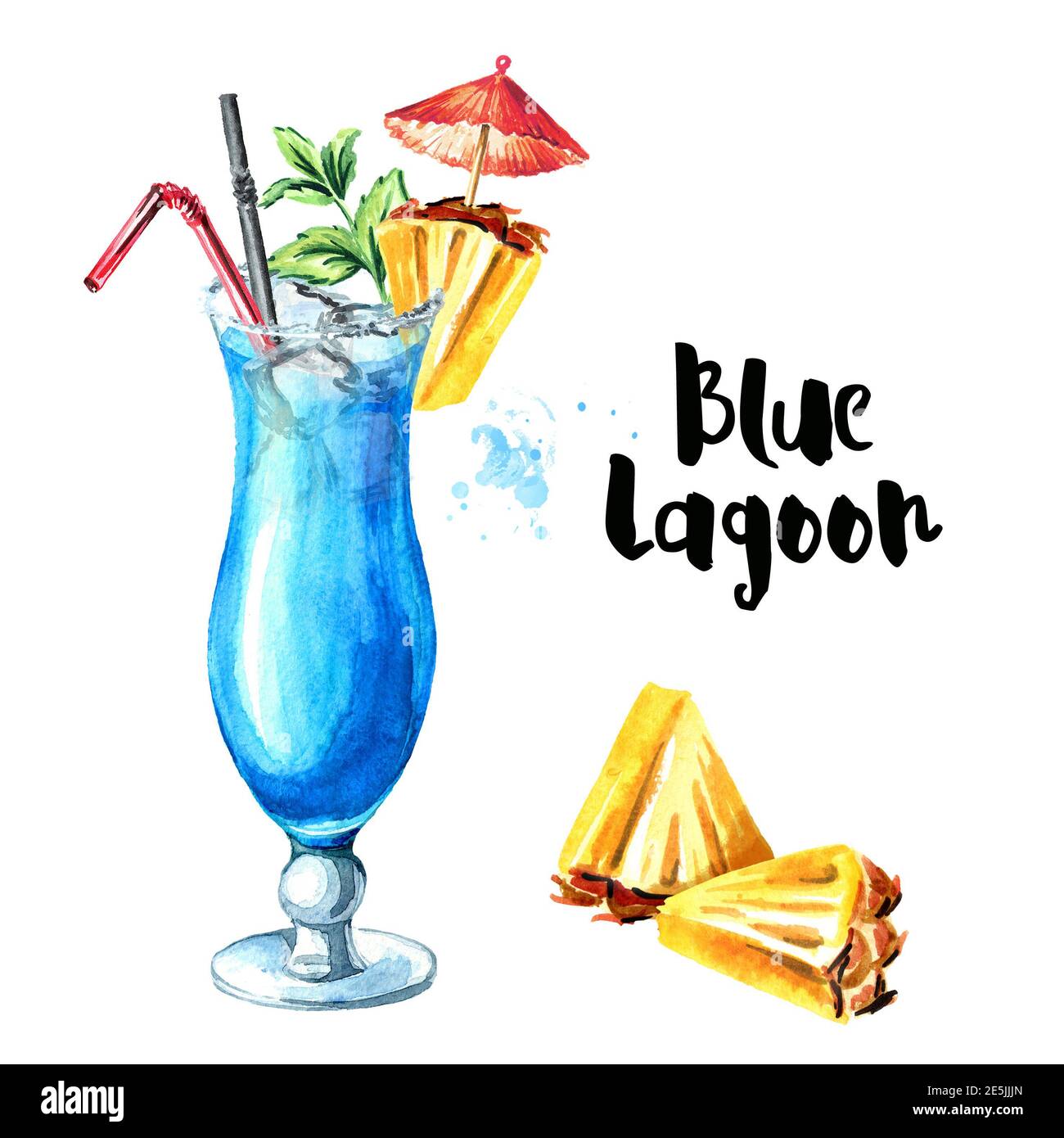 Blue lagoon drink hi-res stock photography and images - Alamy