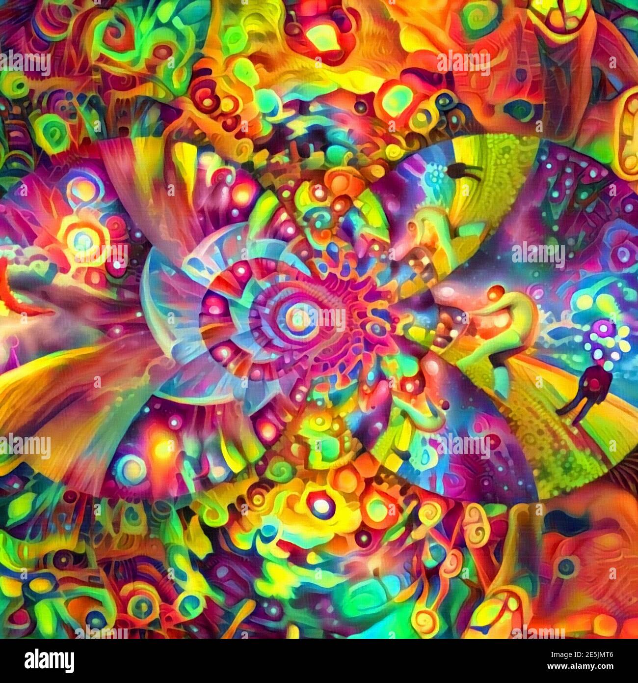 The miracle dreams. Colorful abstract painting Stock Photo - Alamy