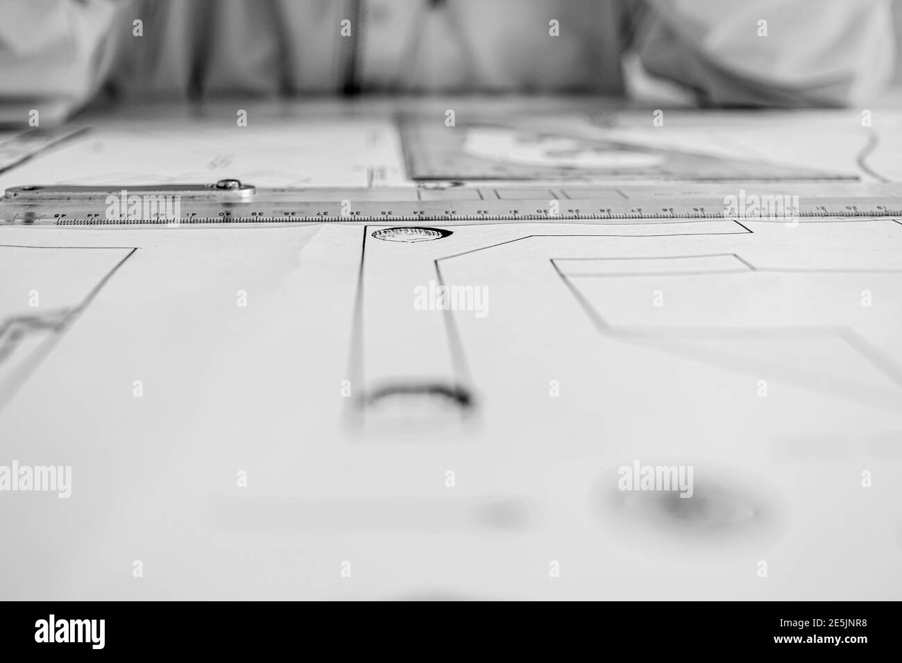 Abstract architecture background and ruler Stock Photo - Alamy