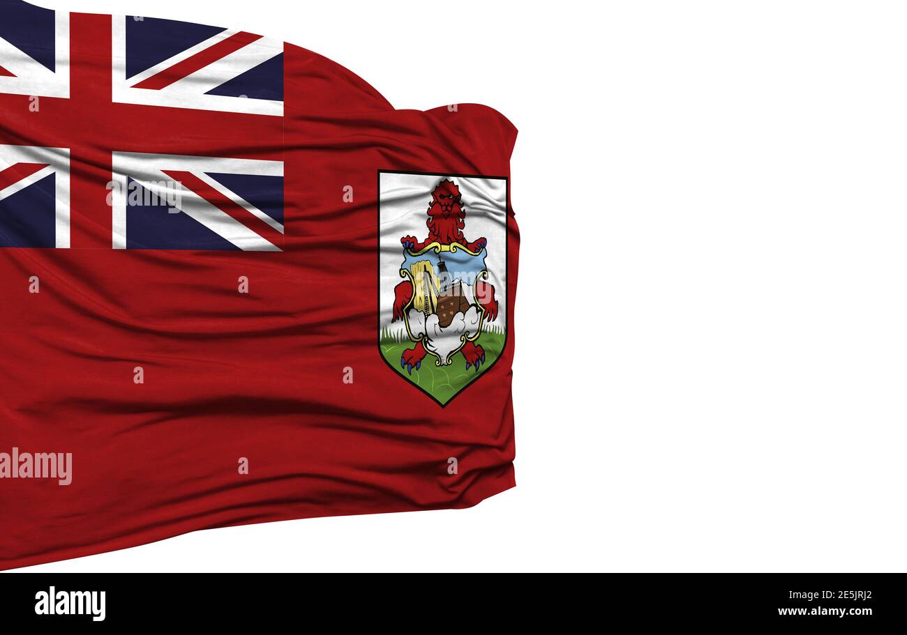 Bermuda Islands flag isolated on white background Stock Photo - Alamy