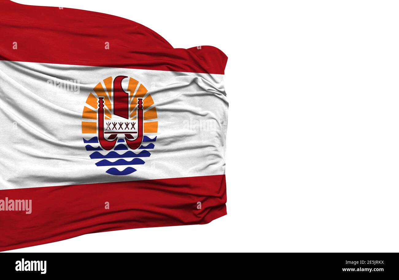 French Polynesia flag isolated on white background Stock Photo - Alamy