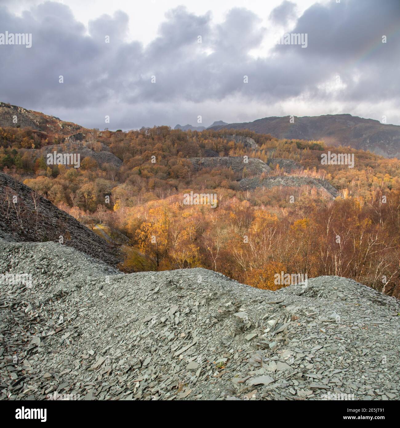 Hodge Close Slate Quarry site, Lake District Stock Photo - Alamy