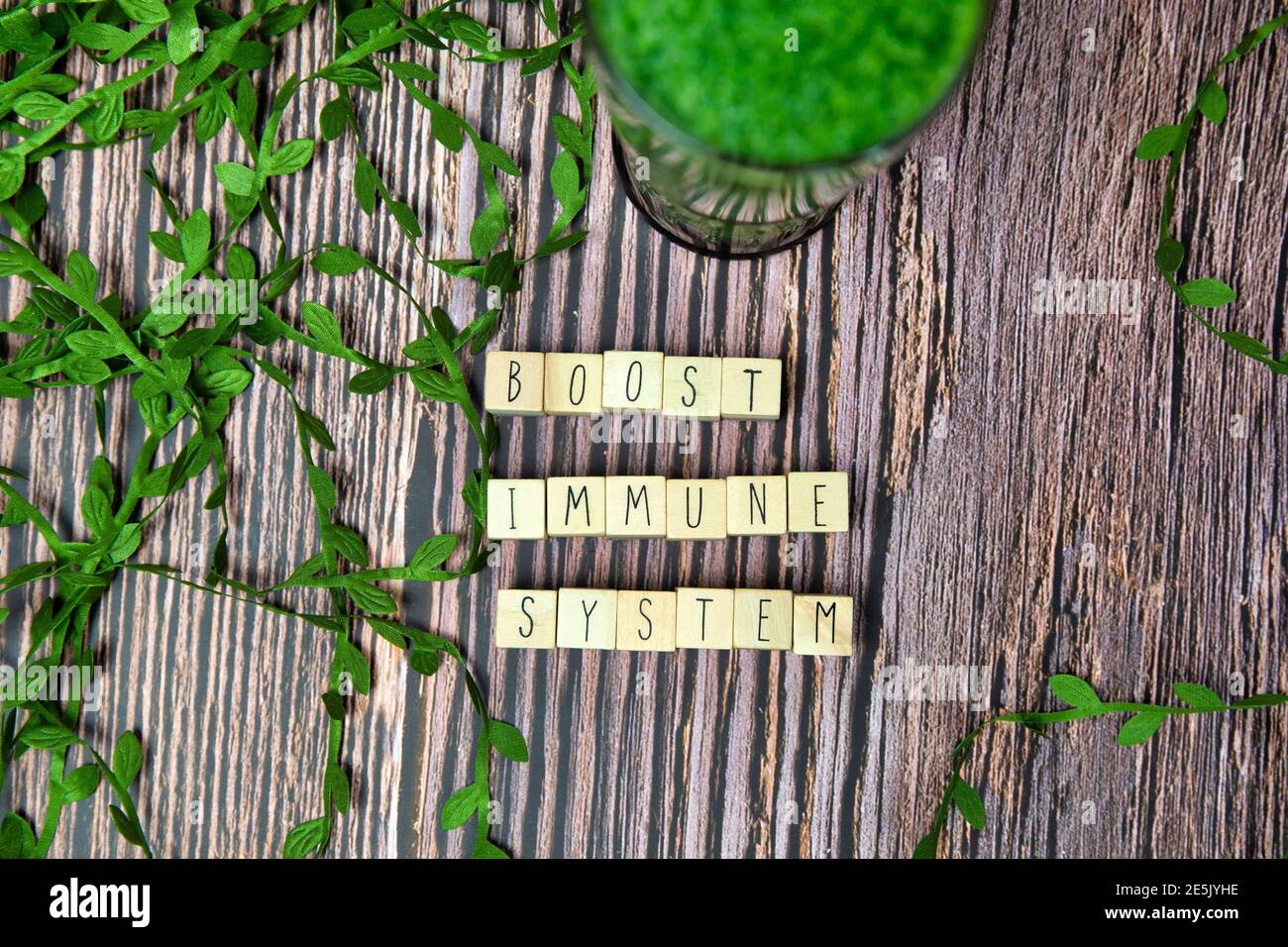 boost your immune system - inspirational text on a wooden background ...