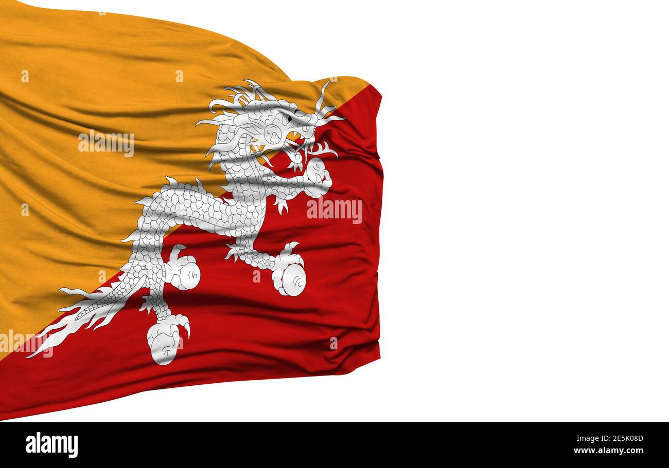 Butane flag isolated on white background Stock Photo - Alamy