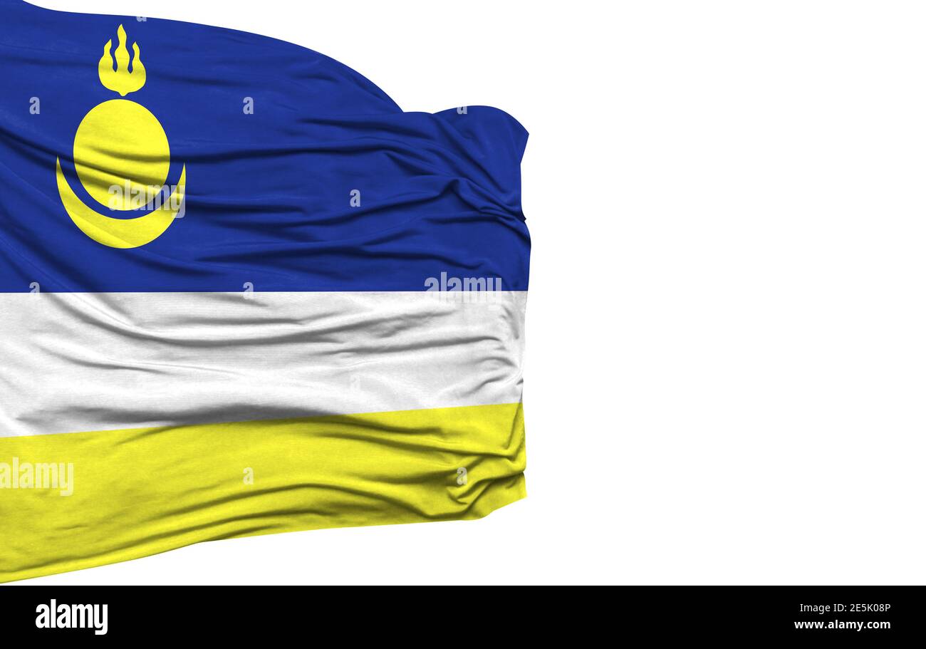 Buryatia flag isolated on white background Stock Photo - Alamy