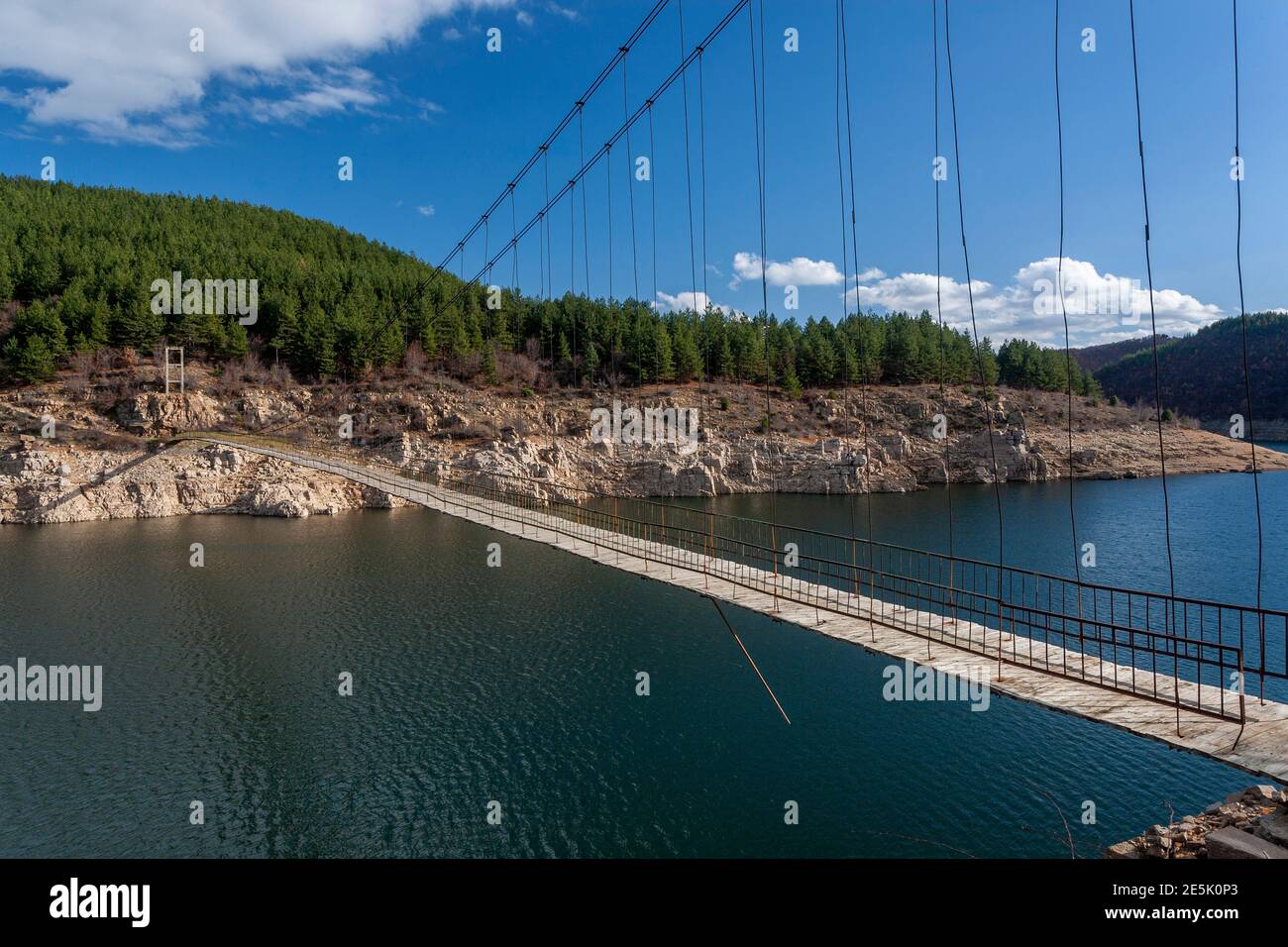 Suspension-bridge, Hanging bridge between the villages Suhovo and ...