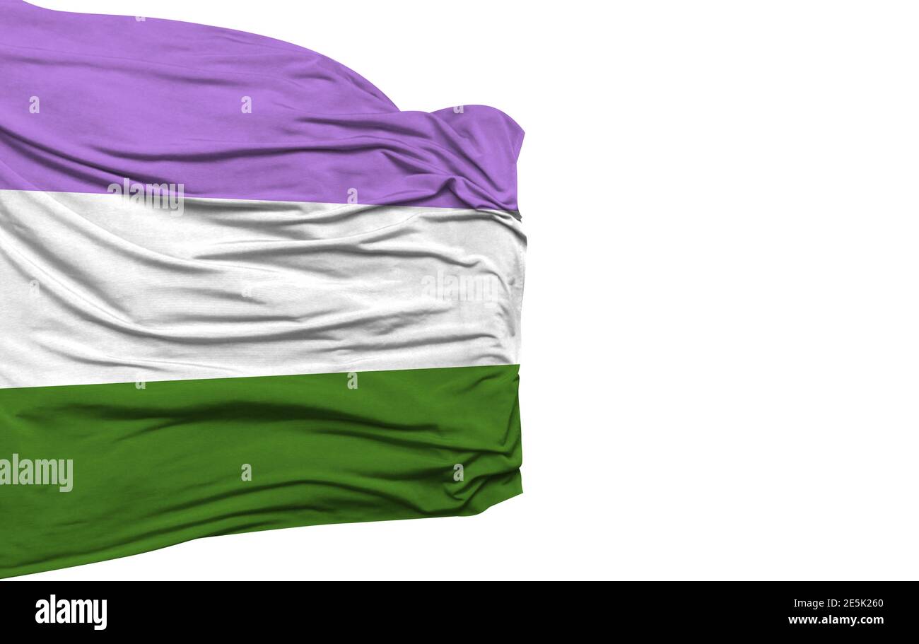 genderqueer pride flag isolated on white background Stock Photo - Alamy
