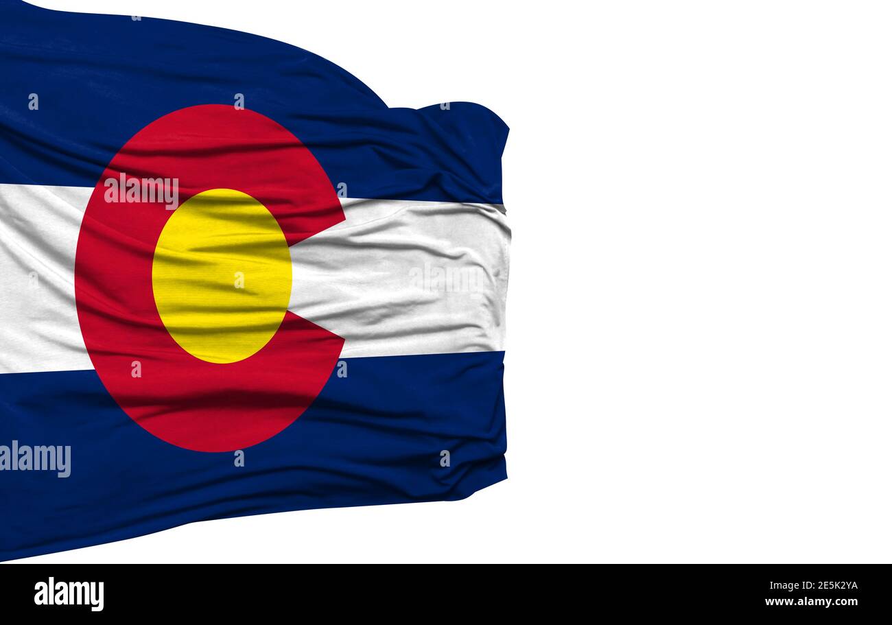 State of Colorado flag isolated on white background Stock Photo - Alamy