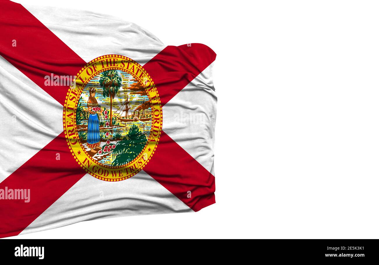 State of Florida flag isolated on white background Stock Photo - Alamy
