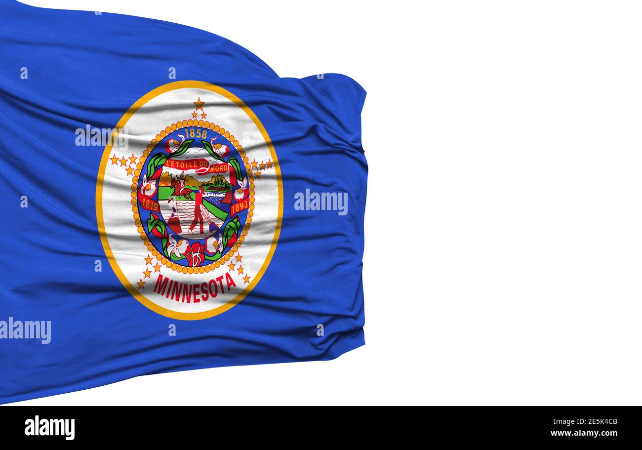 State of Minnesota flag isolated on white background Stock Photo - Alamy