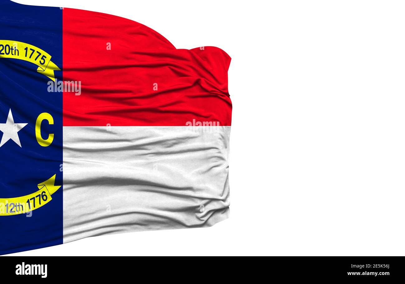 State of North Carolina flag isolated on white background Stock Photo ...