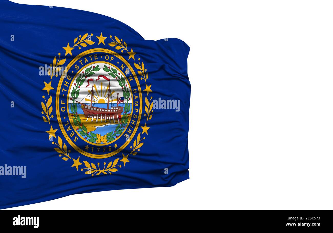 State of New Hampshire flag isolated on white background Stock Photo ...