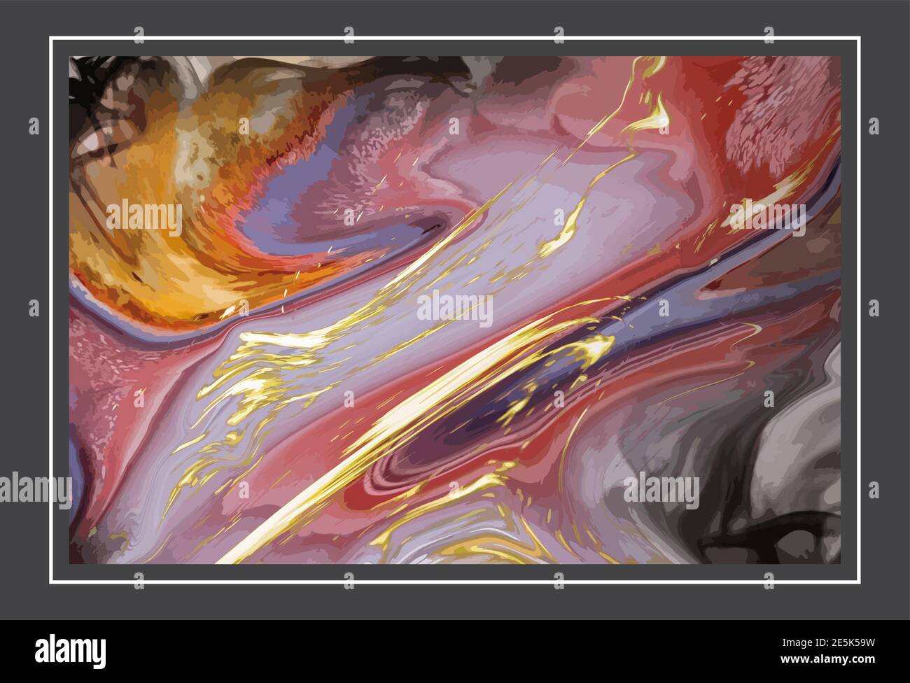 Minimalist cover with liquid marble texture for postcard, booklet ...