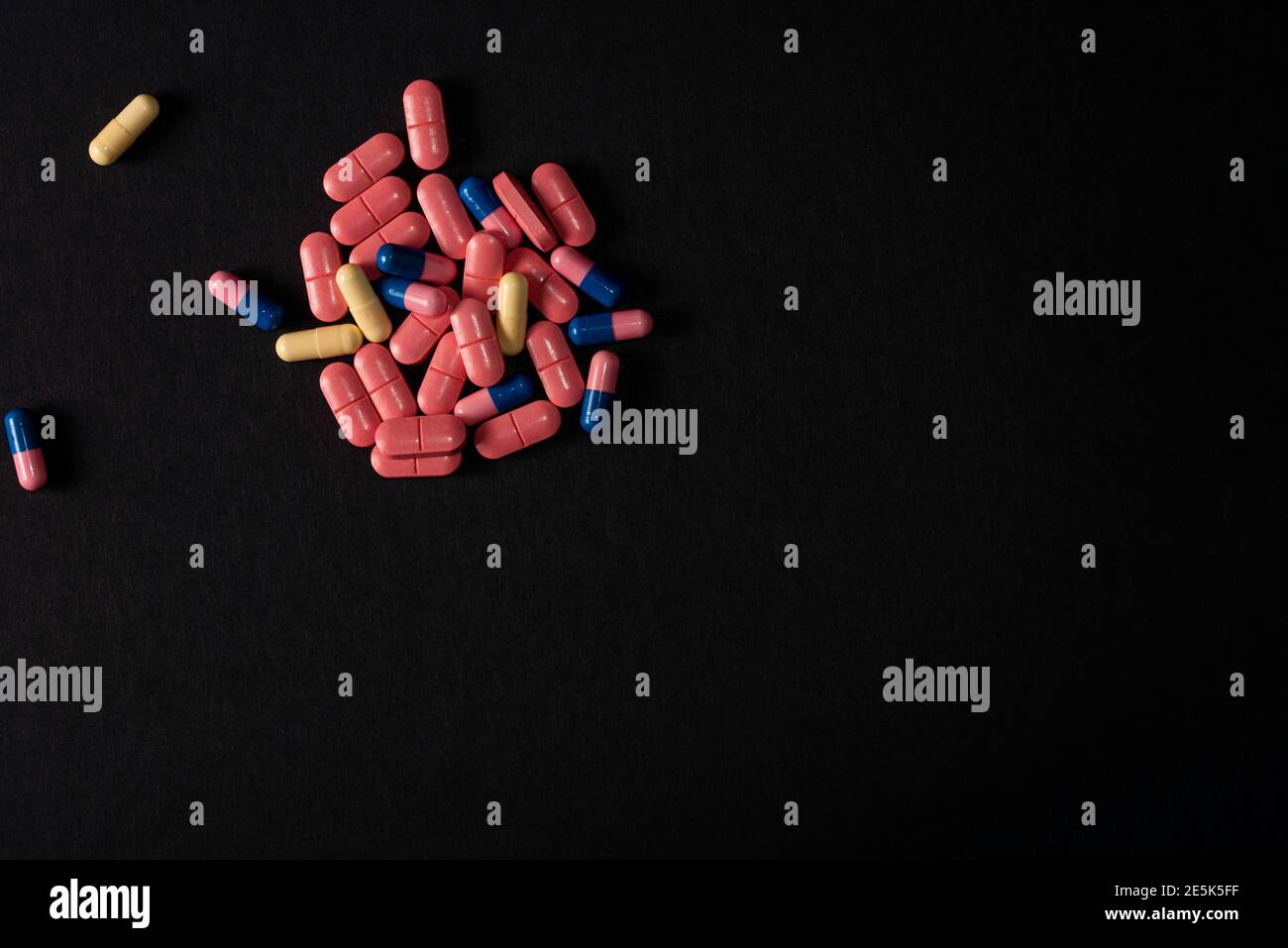 Medicine Pills. Tablets. Capsule.Pharmaceutical medicament, Close-up of ...