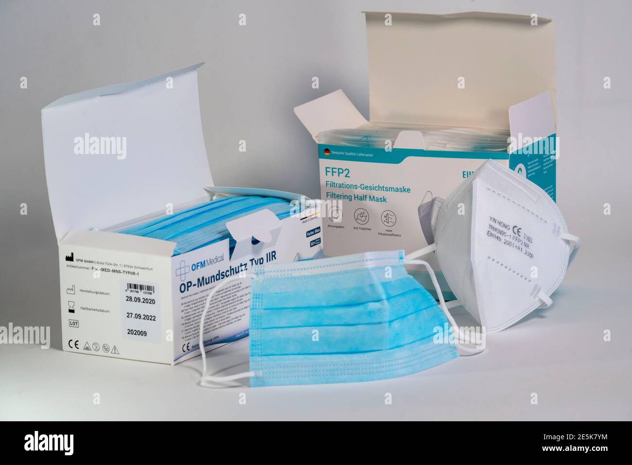 Packs of protective face masks hi-res stock photography and images - Alamy