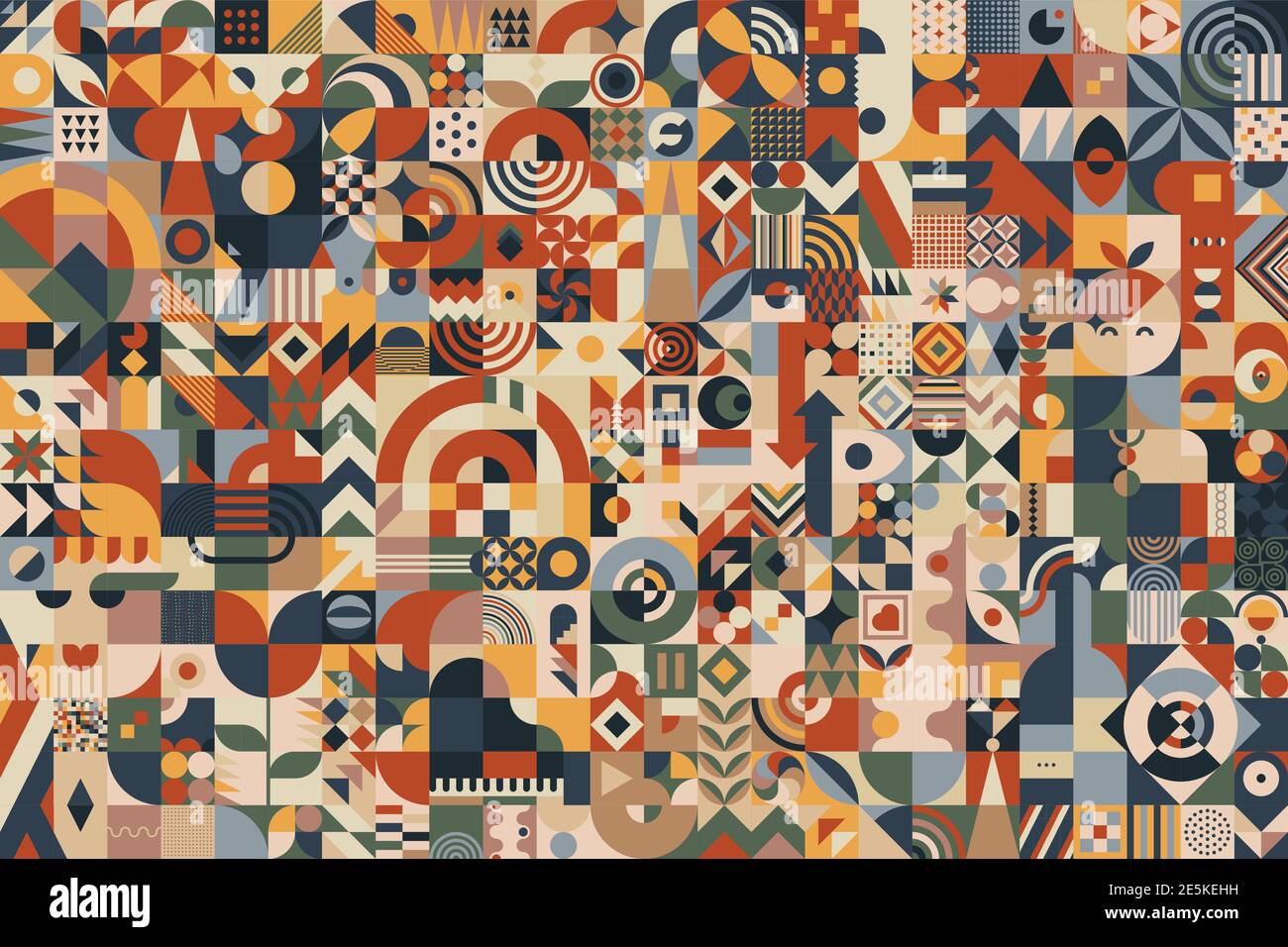 Abstract composition background made of blocks with a great variety of ...